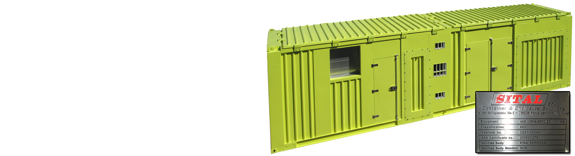Fire resistant containers, complied to IMO SOLAS regulations - Sital SRL